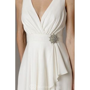 Dorris Wedding | Dresses | Dorris Wedding Highlow Vneck Ruched Draped Chiffon Wedding Dress ...